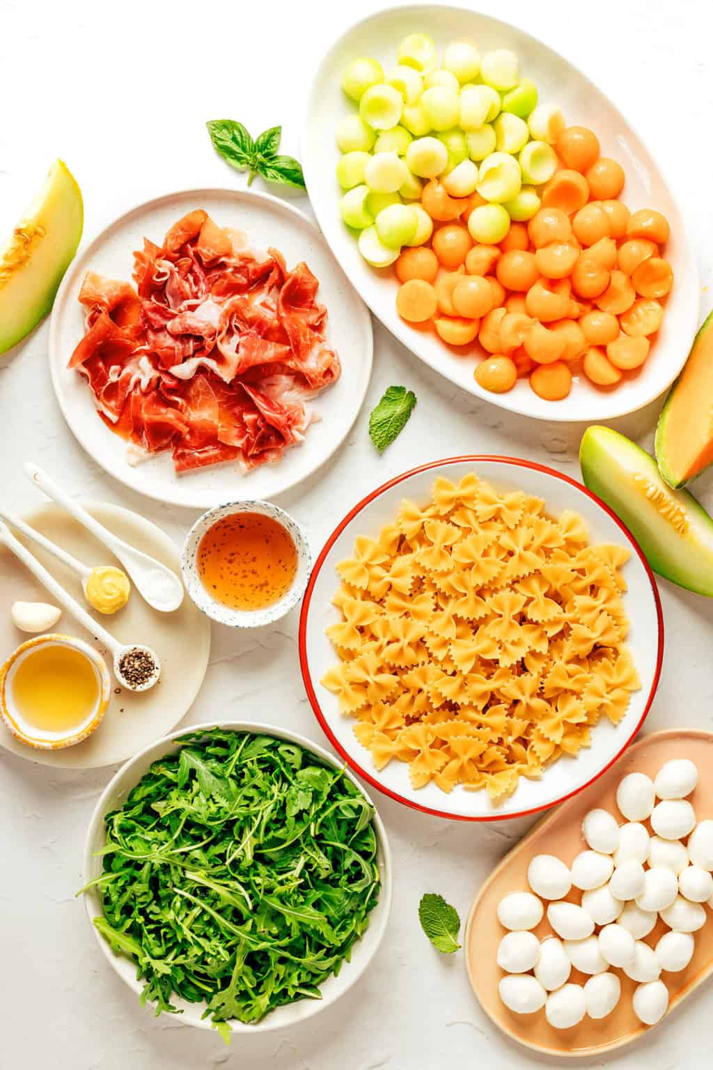 Prosciutto Melon Pasta Salad Recipe | Gimme Some Oven