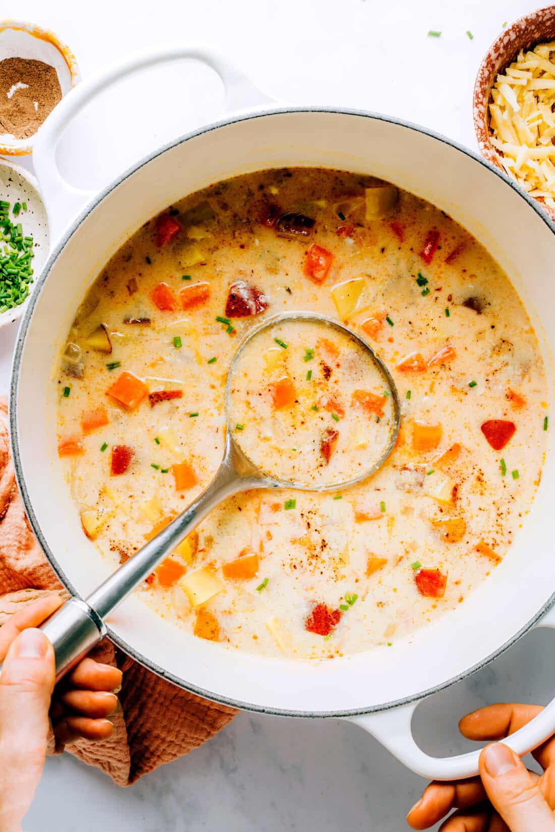 Three Potato Soup Recipe | Gimme Some Oven