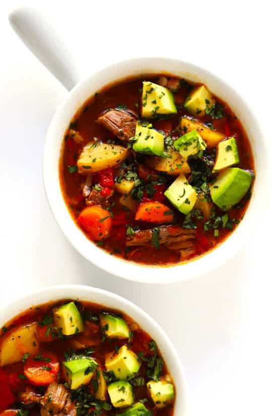 Mexican Vegetable Beef Soup - Gimme Some Oven