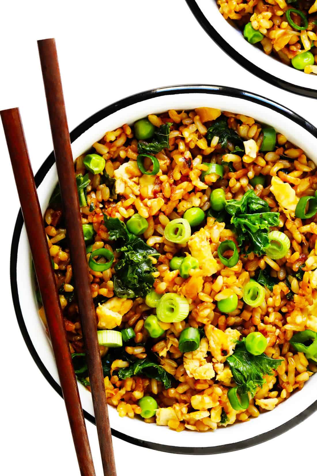 Ginger Kale Fried Rice - Gimme Some Oven