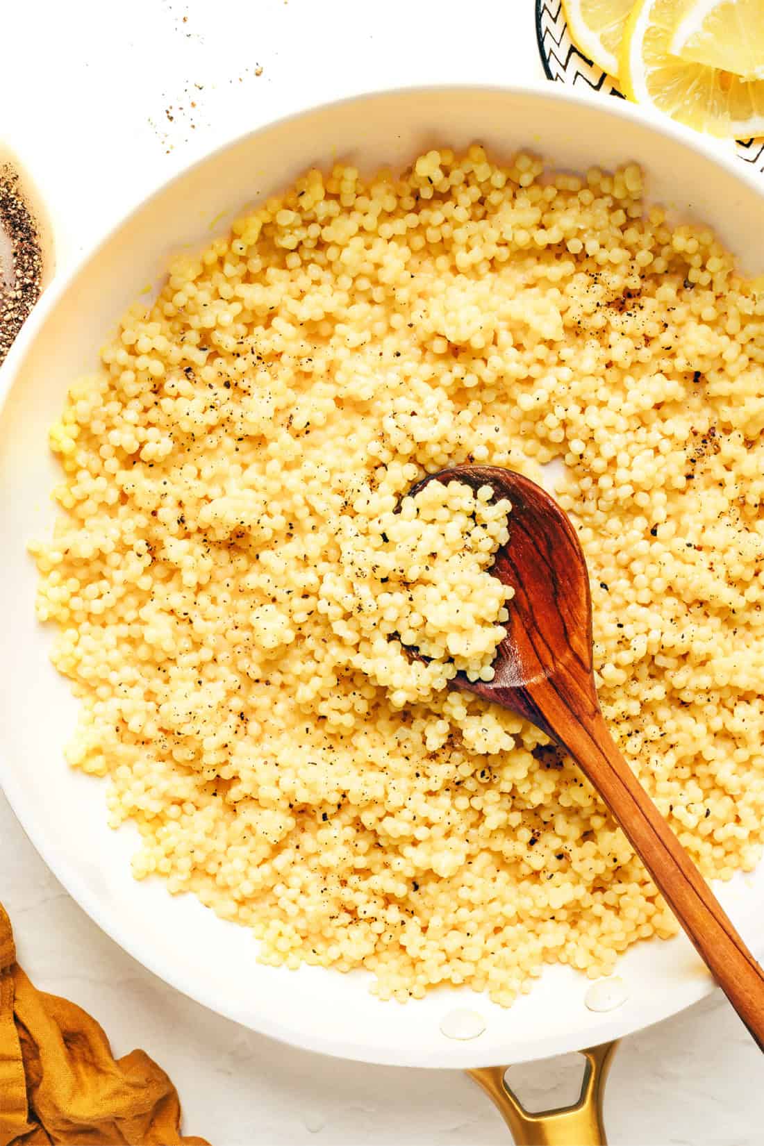 Lemon Parmesan Pearl Couscous | Gimme Some Oven