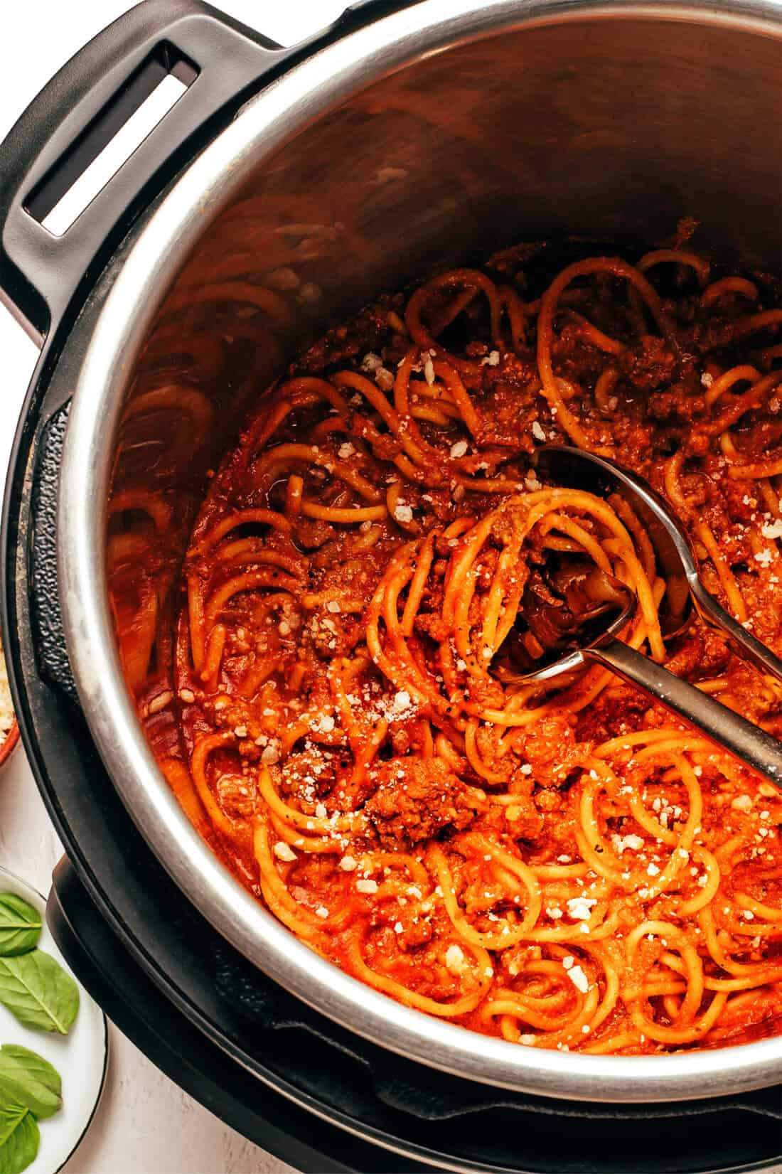 High Protein Instant Pot Spaghetti - Gimme Some Oven